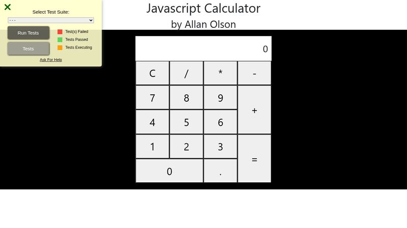 Fork Me! FCC: Javascript Calculator