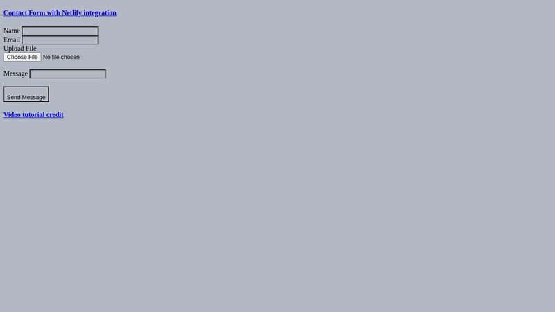 Netlify Contact Form