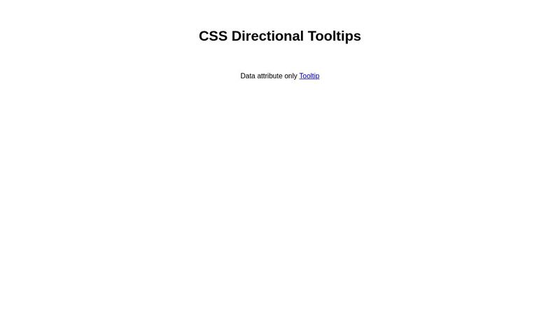 CSS Directional Tooltips