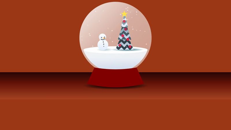 Animated CSS Christmas Snowglobe