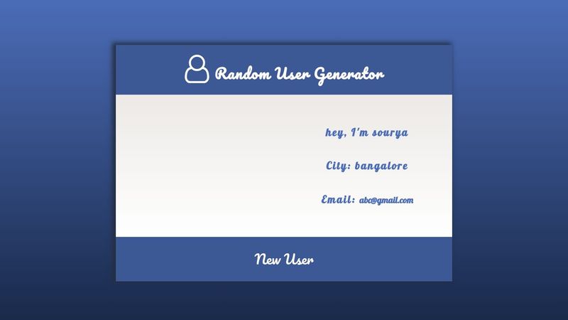 fetch random user api