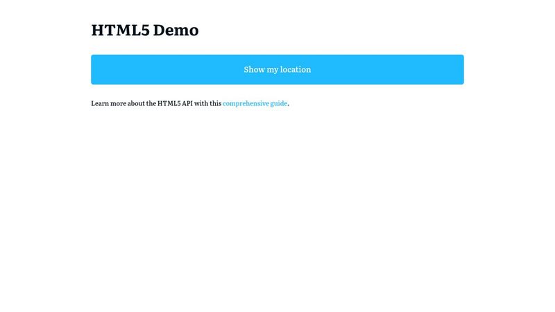 HTML5 Geolocation API Demo