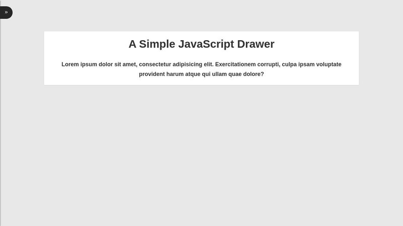 Pure JavaScript Nav Drawer