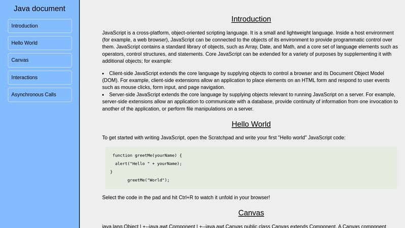 Java Technical Documentation