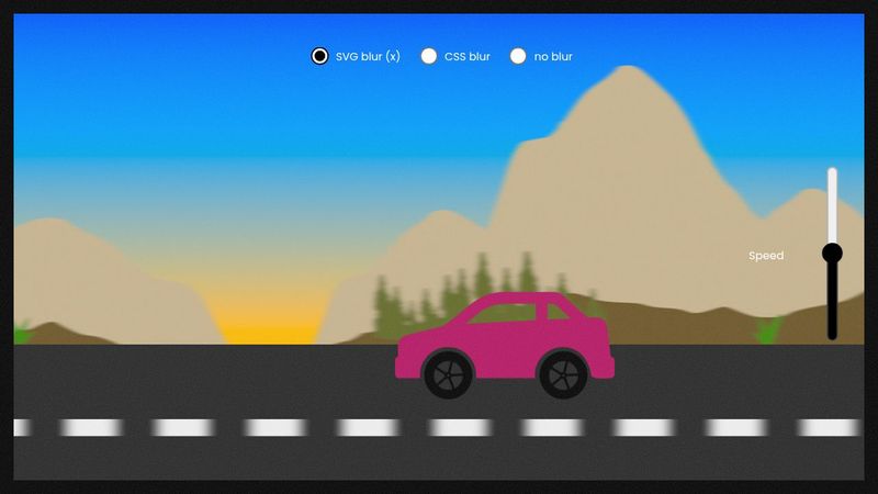 SVG motion blur vs CSS blur demo