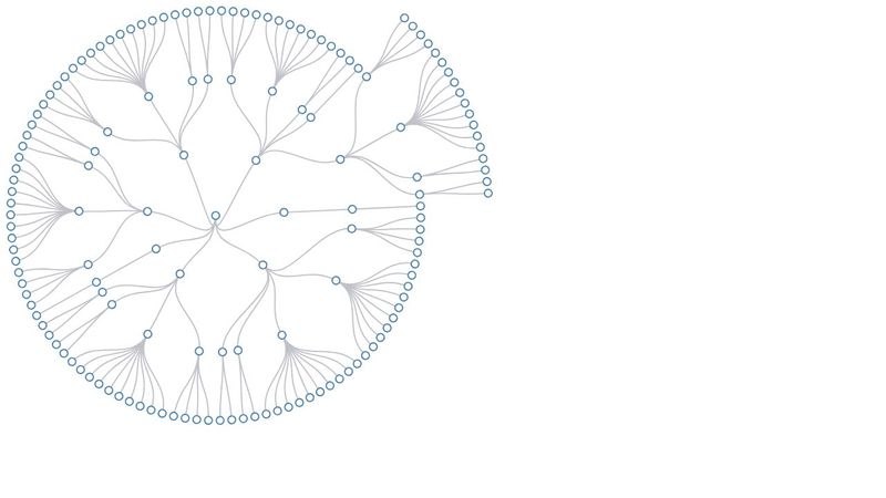 Collapsible Radial Tree in D3