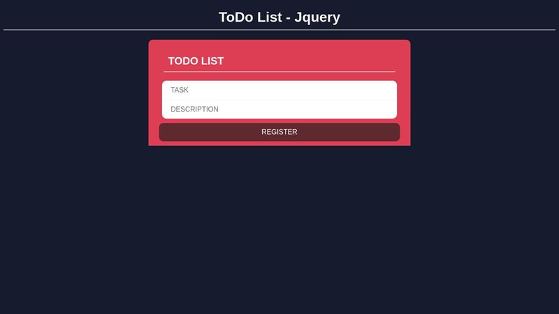 ToDo List - Jquery