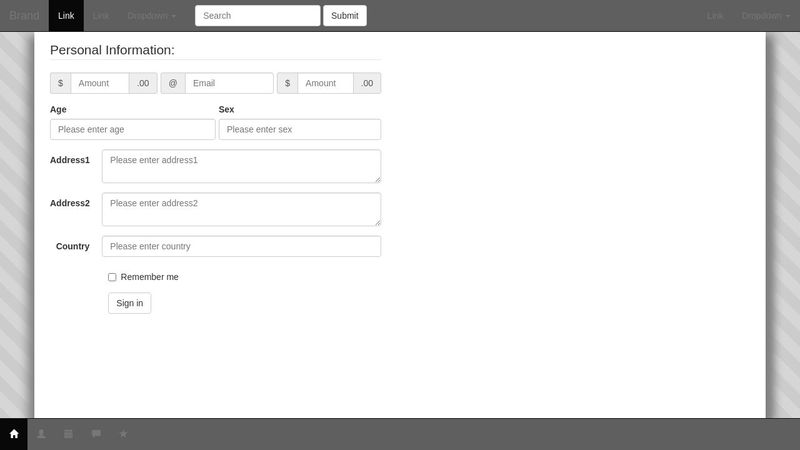 Horizontal and Inline Bootstrap Form