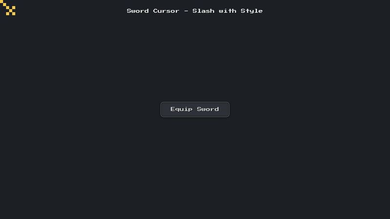 Custom Animated Sword Cursor with Slash Effect (CSS + JS) Game ⚔️