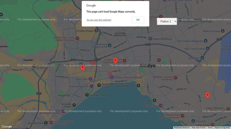 google map markers with select box