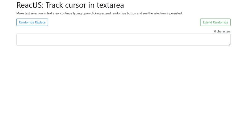 ReactJS: Track cursor in textarea
