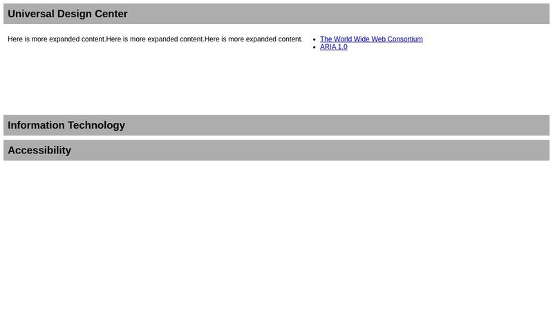 Accessible accordion js css