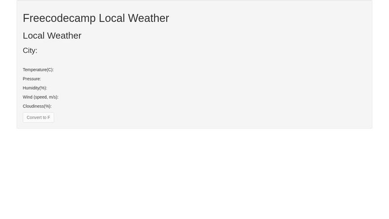 Weather site; freecodecamp task