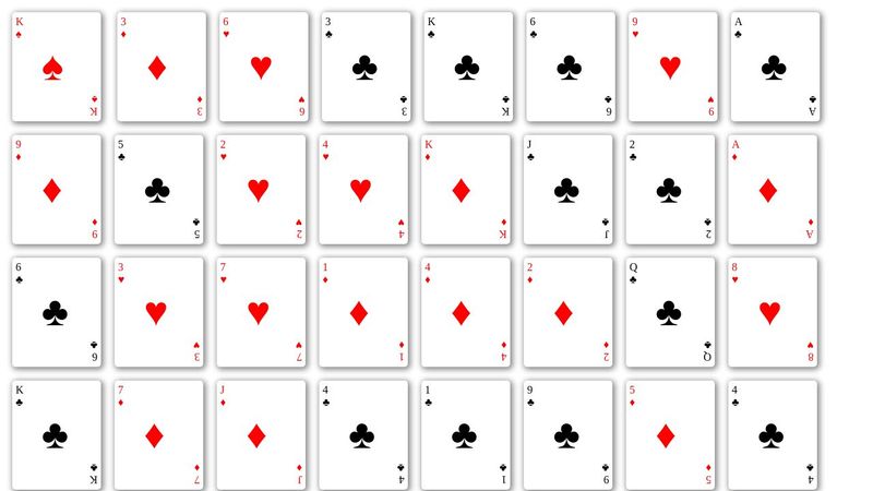 JS Generated Deck of Cards