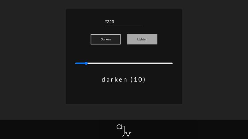 SASS lighten/darken slider