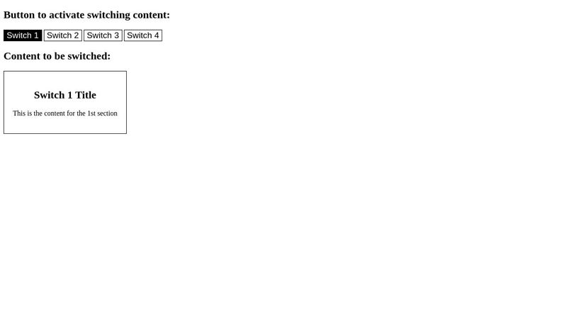 Simple jQuery content switcher