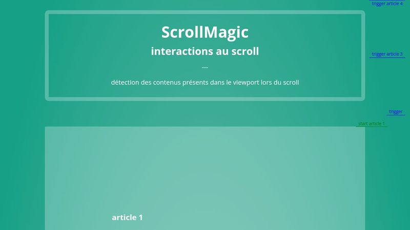 ScrollMagic : interactions au scroll
