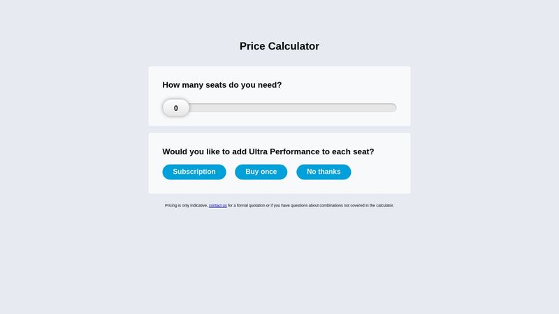 CSS Range Slider Price Calculator