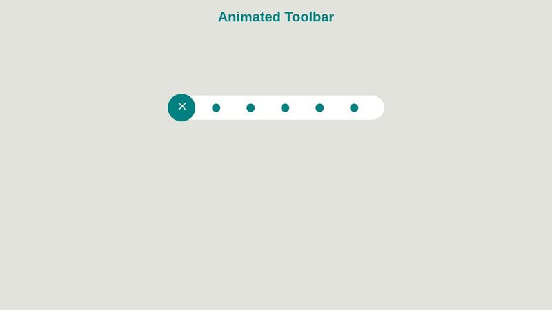 (Pure CSS) Animated toolbar