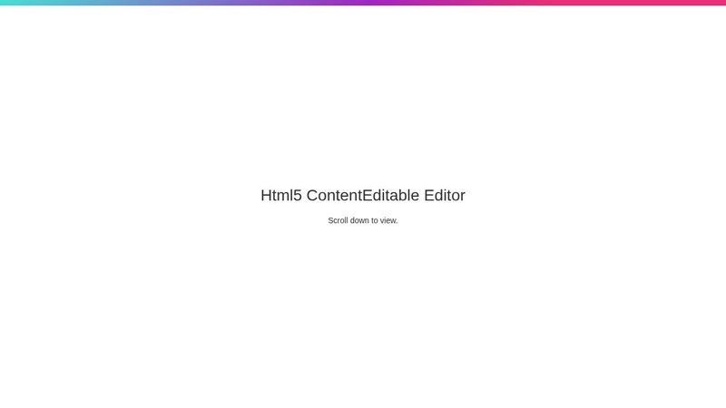 Html5 ContentEditable Attribute