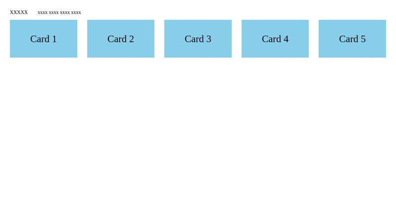 5 cards with fixed 16:9 aspect ratio using CSS grid layout and Flexbox