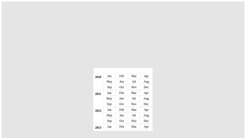 Month Range Picker UX