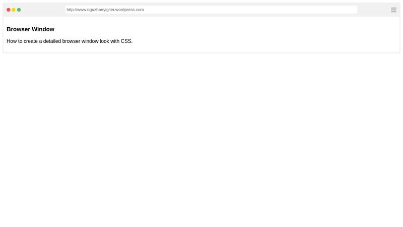 Browser window with CSS