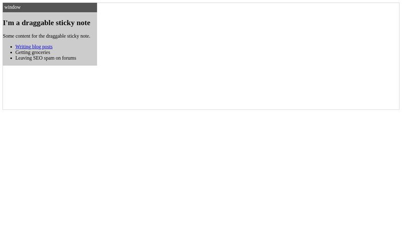 Simple Draggable Elements