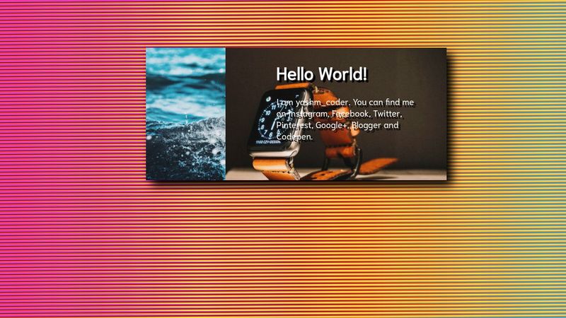 Hello world CSS card