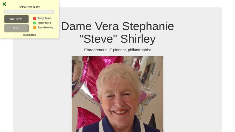 FreeCodeCamp: Tribute Page Steve Shirley
