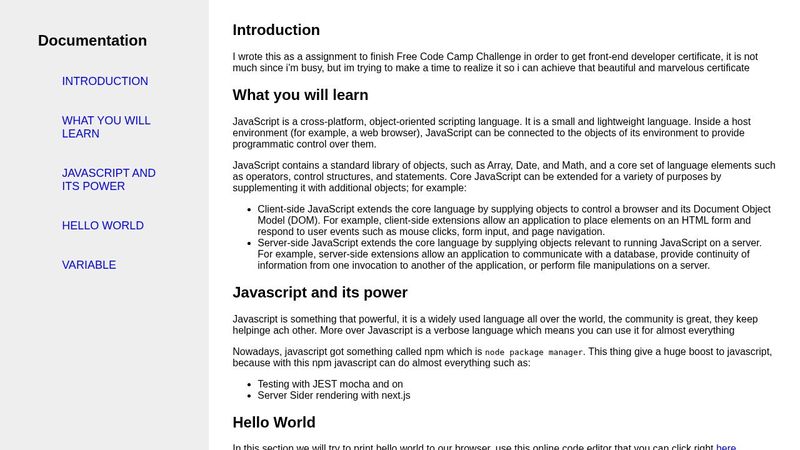 FCC: Technical Documentation Page