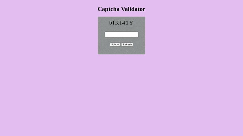 Captcha Validator Javascript