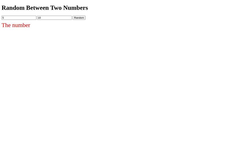 Random Between Two Numbers Random Between Two Numbers