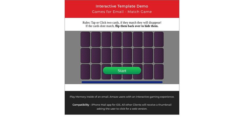CSS memory game (html email)