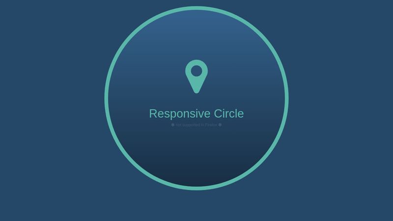 Responsive Circle Icon with Text (Chrome Only)