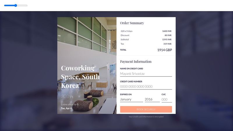 React - Checkout form