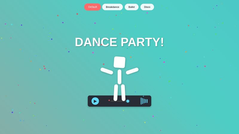 Dance Party! 🎉 CSS/JS Animation + Music Visualizer