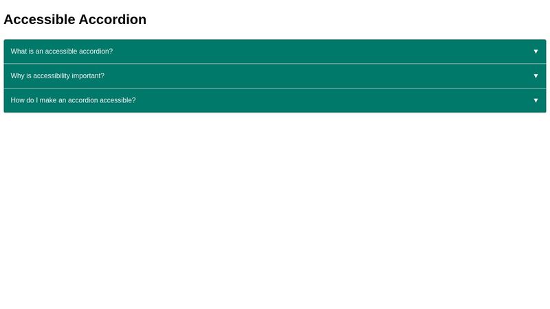 Accessible Accordion Based on Description Lists (DL)