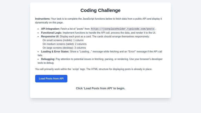 FE Interview Coding Challenge