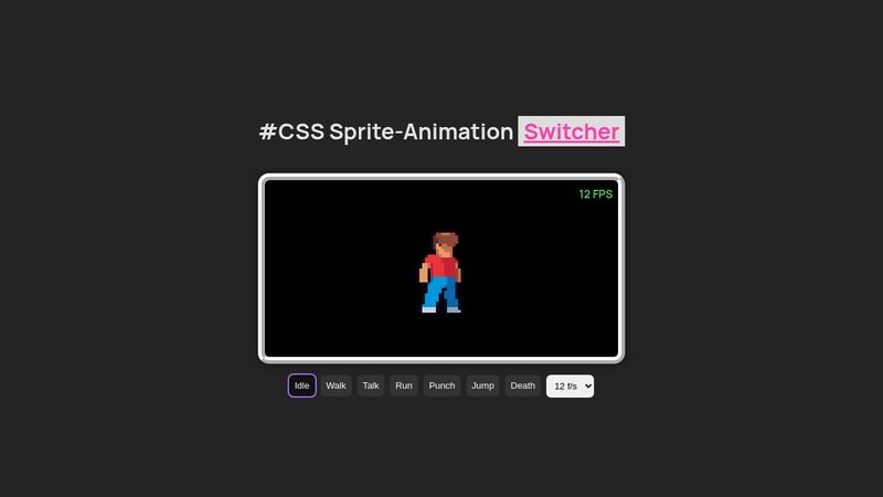 CSS Sprite-Animation Switcher