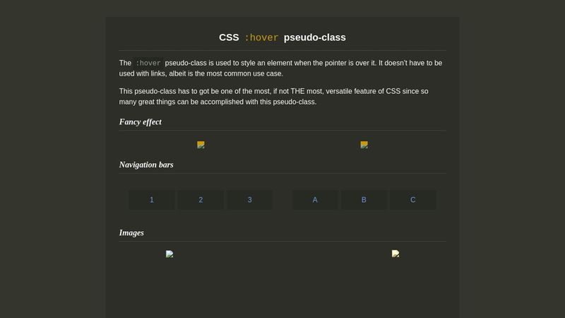 CSS :hover pseudo-class