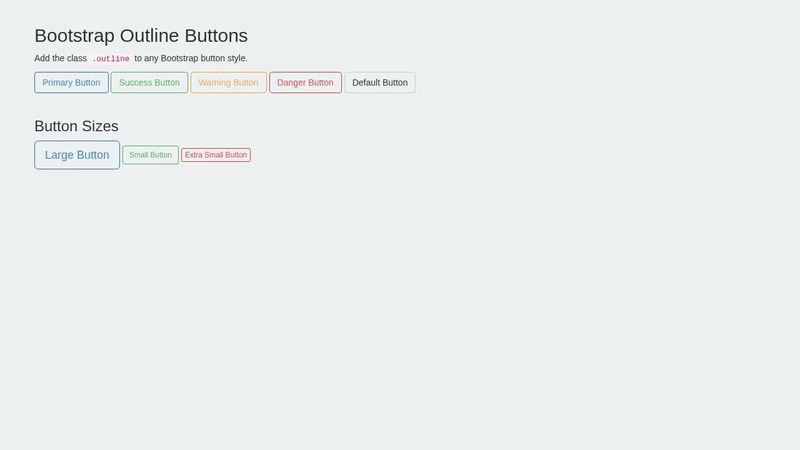 Button Outline Bootstrap