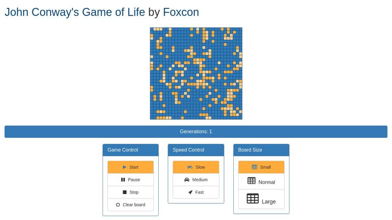 John Conway's Game of Life (React/Sass)