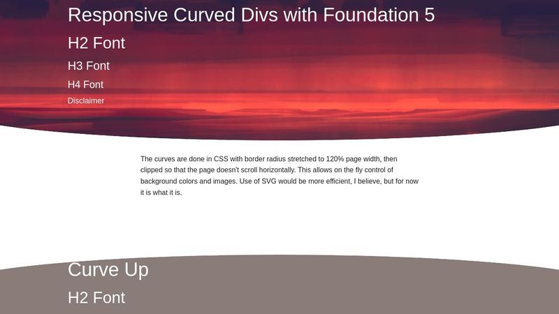 Responsive CSS Div Curve