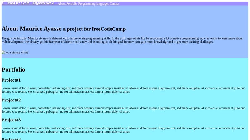 freeCodeCamp Portfolio