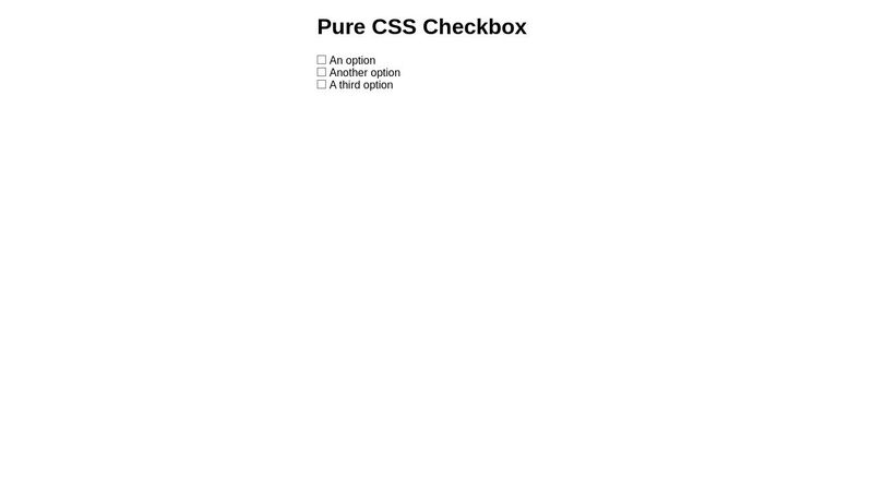 Pure CSS Checkbox-styling (Image-free)