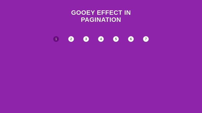 Gooey Effect Pagination