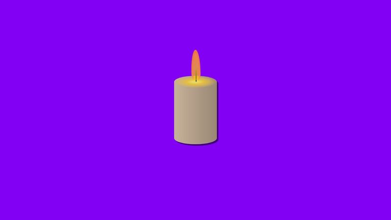 One div drawing. CSS Candle