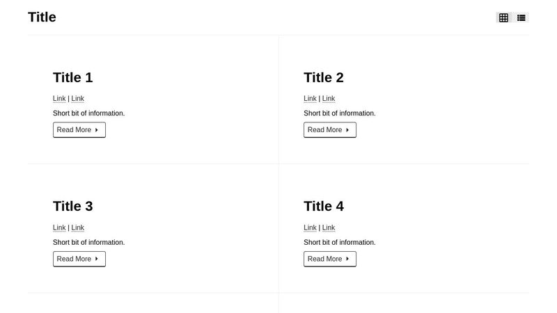 Grid/List View Toggle