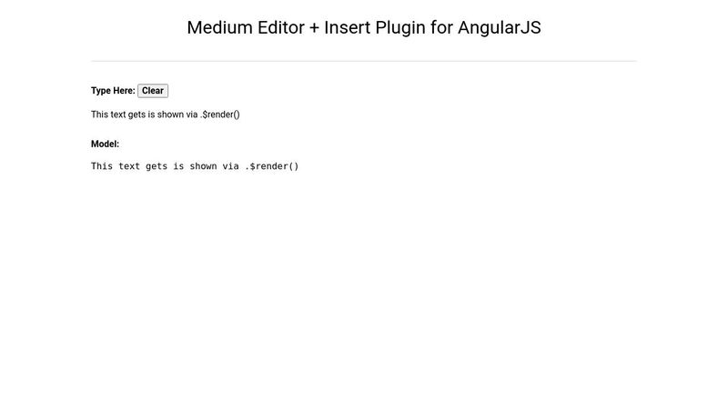 Angular Medium Editor + Insert Plugin